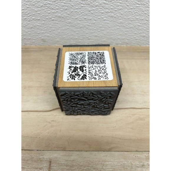 Stampedous | Art | Vintage 202 Stampedous Tc5 Foliate Quad Cube Wood Mounted Rubber Stamp | Poshmark